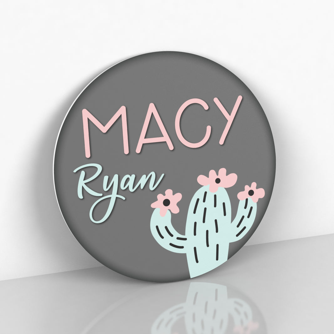 Round Personalized Name Signs – Letters by Leslie