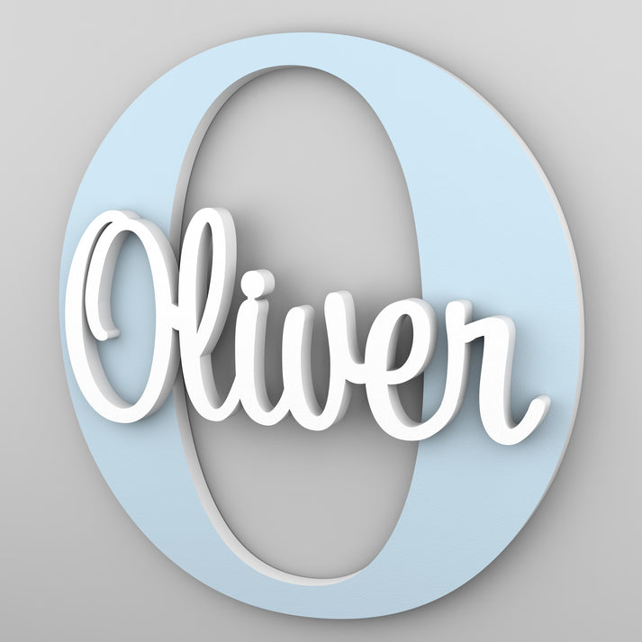 Personalized Name Sign with Name and Capital Letter – Letters by Leslie